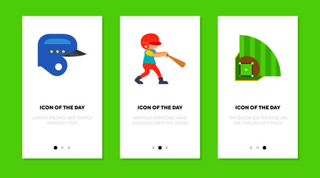 Sport activity flat icon set Royalty Free Vector Image