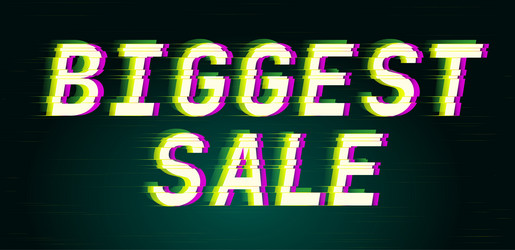 Goal glitch style digital font quotes typography Vector Image