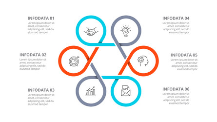 Abstract 4 circle ribbon infographic 2 Royalty Free Vector