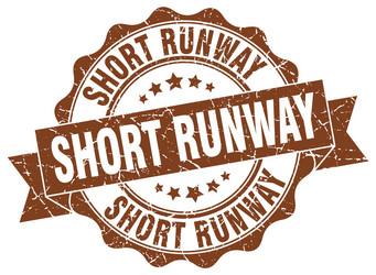 Short runway stamp sign seal Royalty Free Vector Image