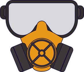 Construction dust mask black and white Royalty Free Vector