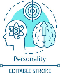 Personality concept icon brain thinking process Vector Image