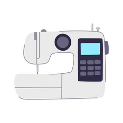 Clothes sew machine cartoon Royalty Free Vector Image