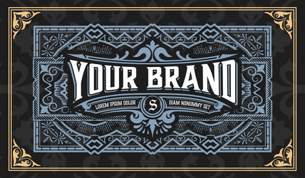 Western card with vintage style Royalty Free Vector Image