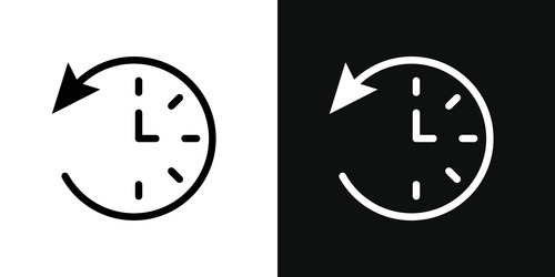 Account history icon set clock countdown logo Vector Image