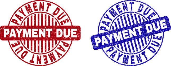 Payment due rubber stamp Royalty Free Vector Image