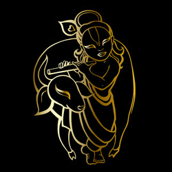 Hindu god krishna Royalty Free Vector Image - VectorStock