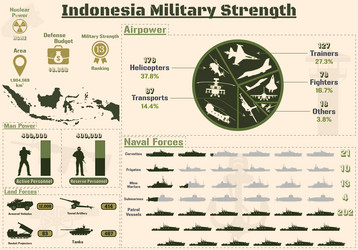 Australia army military strength infographic Vector Image