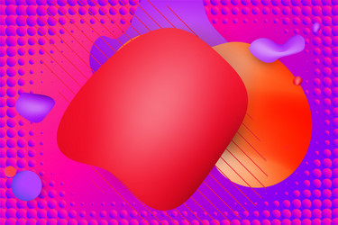 Liquid elements mixed color plastic shapes Vector Image