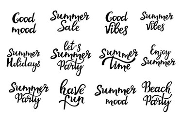 Travel lettering design set Royalty Free Vector Image