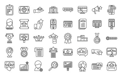 Web ranking icon outline best rank Royalty Free Vector Image