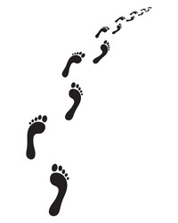 Bare foot icon footprint sign human step symbol Vector Image