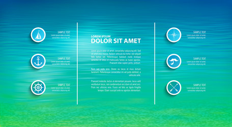 Marine template Royalty Free Vector Image - VectorStock