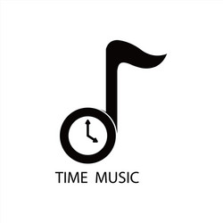 Time music entertainment abstract logo design Vector Image