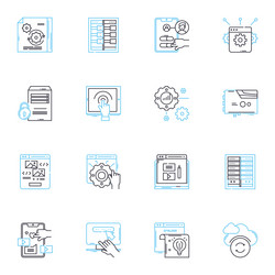 Behavioral modification linear icons set Vector Image