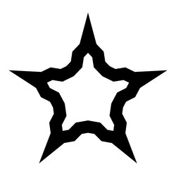 Sharp star flat icon isolated on white background Vector Image