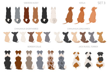 Back of Sitting Dog Vector Images (over 360)