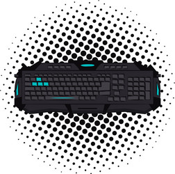 Gamer keyboard and mouse Royalty Free Vector Image