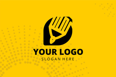 Isolated abstract education logogram Royalty Free Vector