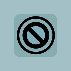 Pale blue no sign icon Royalty Free Vector Image