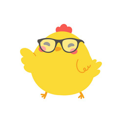 Cartoon little chick hatched eggs on easter Vector Image