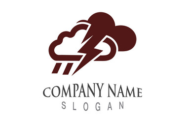 Cloud weather forecast logo template icon app Vector Image