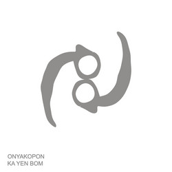 African adinkra symbol ahoden strength Royalty Free Vector
