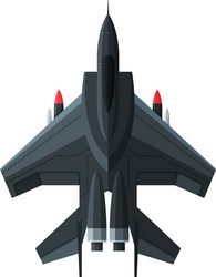 Jet fighter and aircraft top view set Royalty Free Vector