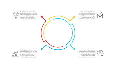 Infographic template with 4 steps Royalty Free Vector Image