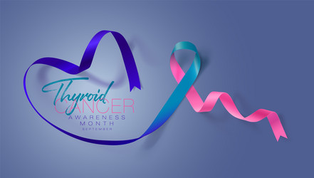 Thyroid cancer awareness calligraphy poster Vector Image