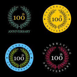 Celebrating anniversary badges with elegant design