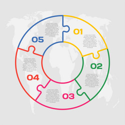 Five Puzzle Pieces Vector Images (over 210)