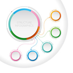 Abstract 3d infographic template with 6 options Vector Image