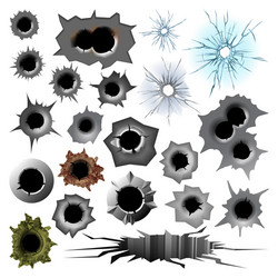 Bullet holes Royalty Free Vector Image - VectorStock
