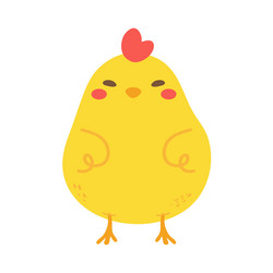 Cartoon little chick hatched eggs on easter Vector Image