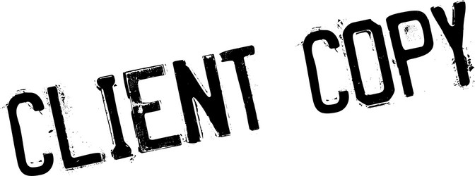 Client copy rubber stamp Royalty Free Vector Image