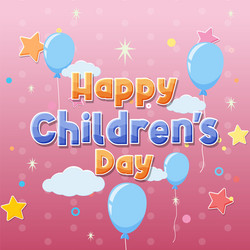 Happy children day banner Royalty Free Vector Image