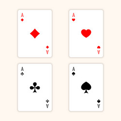Aces playing cards set of ace Royalty Free Vector Image