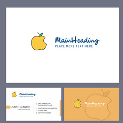 Apple logo design with tagline front and back Vector Image