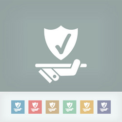 Best protection service icon Royalty Free Vector Image