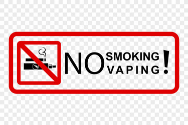 Simple prohibition red and yellow sign no smoking Vector Image