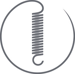 Metal spring spiral flexible wire Royalty Free Vector Image