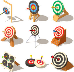 Game target isometric Royalty Free Vector Image