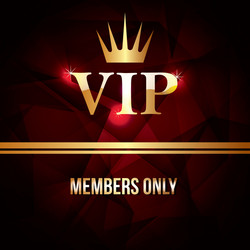 Vip member only invitation golden laurel wreath Vector Image