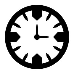Clock silhouette icon of time and schedule Vector Image
