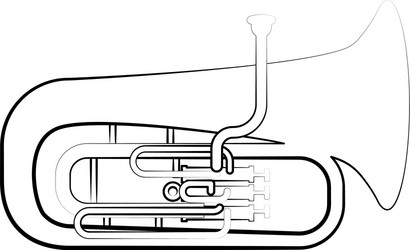 Isolated tuba musical instrument Royalty Free Vector Image