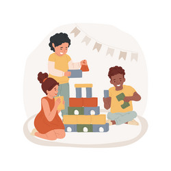 Teamwork isolated cartoon Royalty Free Vector Image