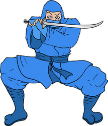Blue Cartoon Ninja Vector Images (over 210)