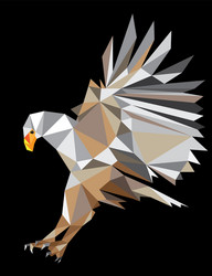 Eagle bird with geometric polygon style Royalty Free Vector