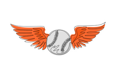 Flying Softball Clipart
